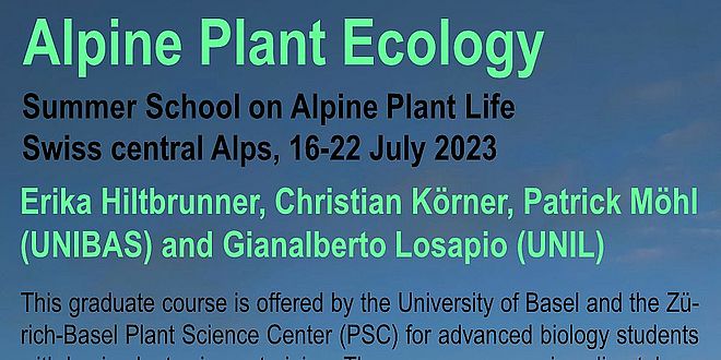 Alpine Plant Ecology Summer School 2023 | Swiss Plant Science Web | University of Basel